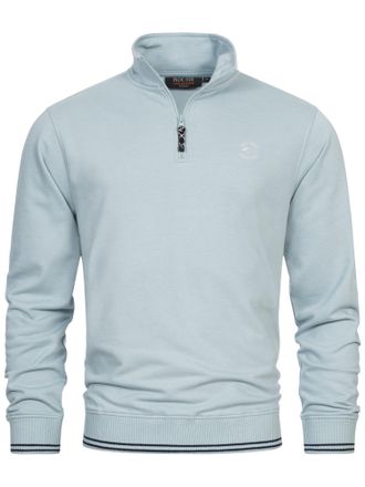 Indicode Herren INNate Sweatshirt mit Stehkragen und Reißverschluss | Herrenpulli für Männer Sky Way, XXL