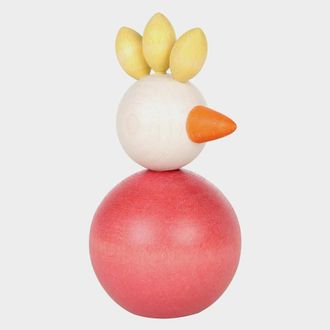 Aarikka Kukkonen Hahn rot, Höhe 7,5 cm aus Finnland