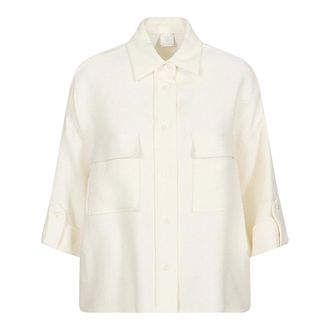 Eleventy Femme, Blouses et Chemises, Blanc, Taille: 40 FR Lino Manica 3/4