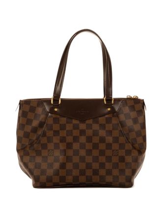 Louis Vuitton sac &agrave; main Damier Azur (ann&eacute;es 2000) - Marron