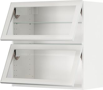 IKEA METOD Wandschrank horiz. m 2 Glastüren