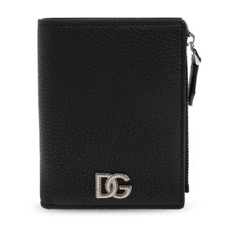 Dolce & Gabbana Homme, Accessoires, Noir, Taille: ONE Size Portefeuille en cuir de veau