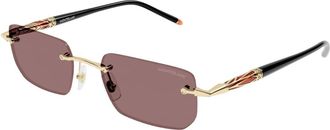Montblanc Montblanc Herren Mb0348s Sunglass Man Metal Sonnenbrille, bunt