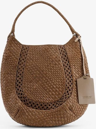 Ibeliv Lamia vegetable leather shoulder bag with woven pattern - IBELIV - gender_Woman