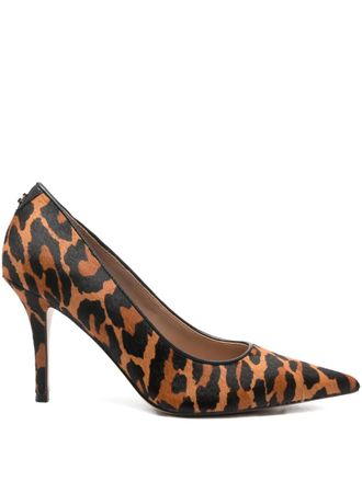 Guess Co escarpins Decollete Prindy 85 mm &agrave; imprim&eacute; l&eacute;opard - Marron