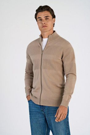Lindbergh Strickjacke mit Stehkragen und Rei&szlig;verschluss