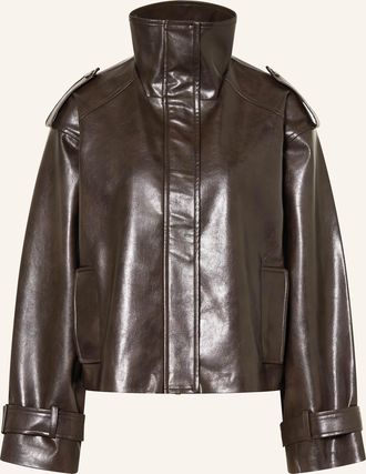 Mrs & Hugs Mrs & Hugs Jacke In Lederoptik braun