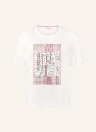 Cartoon Cartoon T-Shirt Mit Pailletten weiss