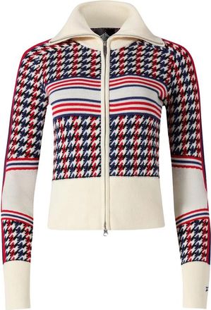 Perfect Moment Merino Wool Houndstooth Cardigan