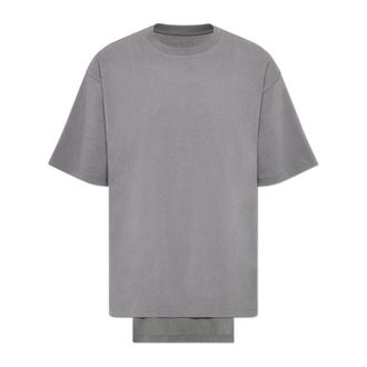Maison Margiela T-Shirt mit asymmetrisch veredeltem Saum - - Tops - Herren - Grau - S