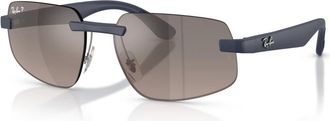 Ray-Ban unisex, Accessoires, Bleu, Taille: 60 MM Lunettes de soleil &agrave; verres Polarized+