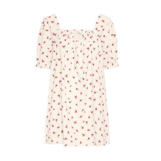 Ichi Geranium Flower Kleid - Ihrosey Dr2 - - Dresses - Damen - Wei&szlig; - L
