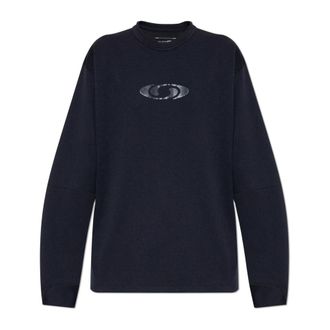 Maison Margiela Perforierter Langarmpullover - - Sweatshirts & Hoodies - Damen - Blau - XS