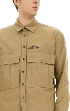 Dsquared2 Icon Ripstop Cotton Shirt - Brown