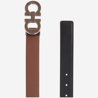 Ferragamo Mens Belt Calf Leather Black-New Navy Dkb-Radica Black/new Dkb/radica