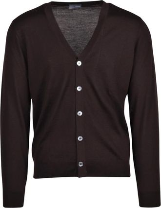 Drumohr Cardigan Sottile - Homme - Pulls - Brun - Taille: XL
