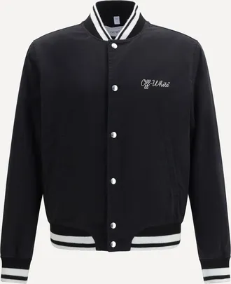 Off-white Script Cotgab Souvenir Varsity Jacket Male 50