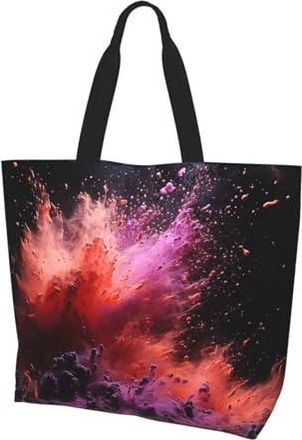 Generic Poudre Sac A Main Femmes R&eacute;utilisable Sacs Grand Sac Fourre-Tout Pour Gym Shopping Voyage