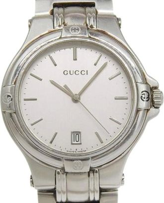 Gucci Pre-owned Stainless Steel Quartz Analog - Homme - Pre-owned - Gris - Taille: ONE Size