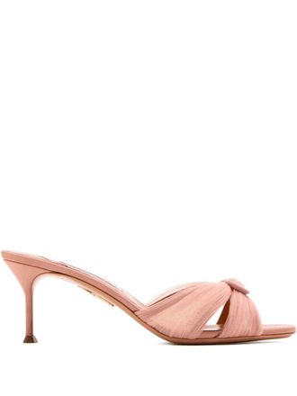 Aquazzura sandales à détail noué 65 mm - Rose
