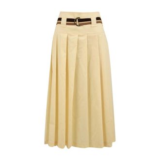 Drumohr Ls376Gp1 Midirock - - Skirts - Damen - Gelb - XS