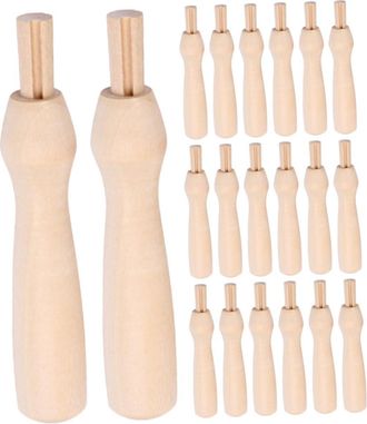 Angoily 20stücke Nadelfilzhalter Mit Holzgriff Filznadelgriff Für Wollfilzarbeiten Auswechselbarer Nadelfilz-holzgriff Für Filznadelprojekte Langlebiges Stanz