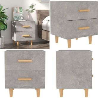 vidaXL Table de chevet Gris béton 40x35x47,5 cm - Table De Chevet - Meuble De Chambre - Table Nuit - Design Scandinave - Bois Dingénierie - Home & Living