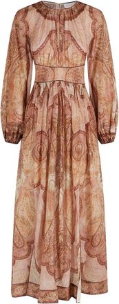 Zimmermann Femme, Robes, Multicolore, Taille: 40 FR Wanderlust Long Sleeve Midi