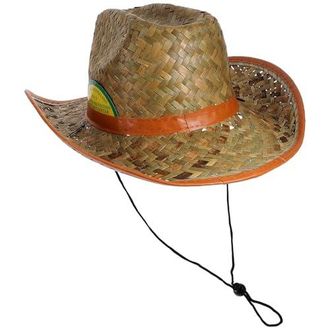 IFUNDOM Chapeau de Plage Homme Paille Large Bord Léger et Ventilé Visière Solaire Ajustable pour Vacances Activités Extérieures