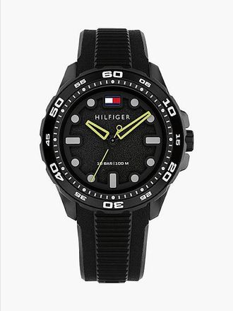 Tommy Hilfiger Montre bracelet en silicone noir