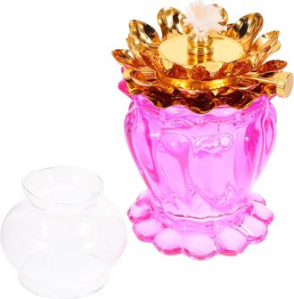 Hemobllo Rustikale Petroleumlampe mit Farbverlauf Glas &Ouml;llampe Vintage f&uuml;r Innen Stabile Notbeleuchtung Dekorative &Ouml;llampe mit Glaszylinder