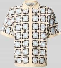 Review Strickshirt mit Polokragen und Knopfleiste