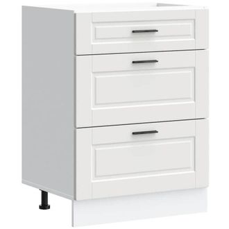 vidaXL Vidaxl - Armoire de cuisine Porto blanc bois ding&eacute;nierie