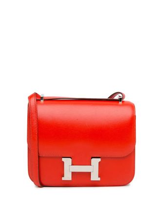 Hermès 2017 mini Tadelakt Constance Umhängetasche 18cm - Rot