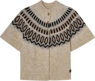 Busnel Femme, Pulls, Beige, Taille: 38 FR Vilanie Cardigan Jacquard