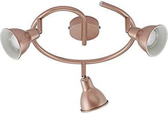 Briloner Briloner Leuchten LED Deckenleuchte, 3 dreh- & schwenkbare LED-Spots, Retro / Rondell Strahler, Decken-Lampe, Kupfer, GU10, je 3 W, 28 x 28 x 17 cm