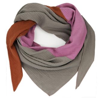 Glamexx24 Damen XXL Schal Dreieckschal Dreieckstuch Halstuch musselin Schal Poncho viele Farbkombinationen aus Baumwolle made in italy