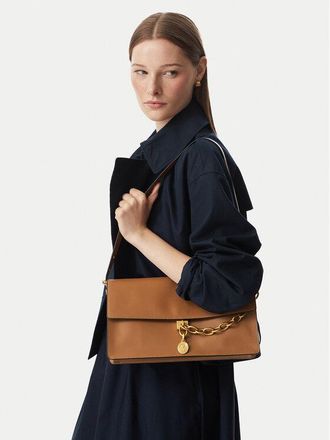 Tommy Hilfiger Handtasche Crest Leather Conv Shoulder Bag AW0AW19015 Braun