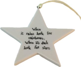 East of India Porzellanstern (wenn es regnet,sucht es nach Regenbogen) Mehrfarbig