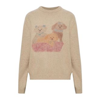 Carne Bollente Rundhals-Pullover - - Knitwear - Damen - Beige - XS