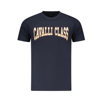 Cavalli Baumwoll-T-Shirt - - Tops - Herren - Blau - XL