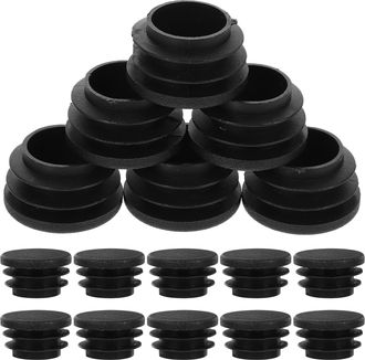 Angoily 50 St&uuml;ck Stuhlbeinkappen aus Edelstahl Runde M&ouml;belrohr endkappen Robuste Stuhlbein schoner f&uuml;r Hartholzb&ouml;den Tisch Bankbeine Bodenst&auml;rke Schutzkappen 