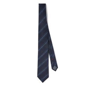 Brunello Cucinelli Homme, Accessoires, Bleu, Taille: ONE Size Cravate Classique
