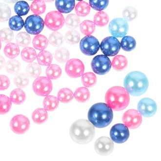 BESPORTBLE Baluue Schwimmende K&uuml;nstliche Perlen Vasenf&uuml;ller - 3 Beutel Runde Ungebohrte Bastelperlen in Rosa Dunkelblau und Wei&szlig; Dekoration f&uuml;r Zuhause Hochzeite