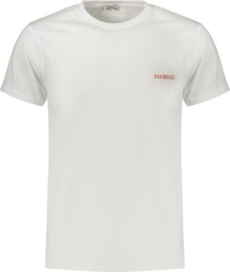 Dirk Bikkembergs Vertical Stripe Kurzarm-T-Shirt - - Tops - Herren - Wei&szlig; - L