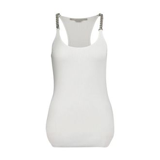 Stella McCartney Wei&szlig;e Tanktop mit Kettenriemen - - Tops - Damen - Wei&szlig; - XS