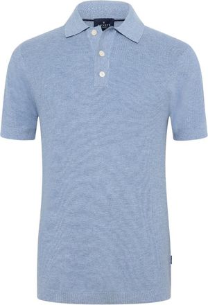 Hackett Strick-Poloshirt mit Struktur und Kaschmiranteil in