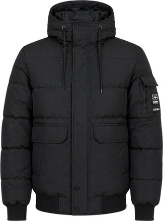 Crosshatch Milwaka Kapuzenjacke f&uuml;r Herren, Polyester, Lang&auml;rmlig (Schwarz)