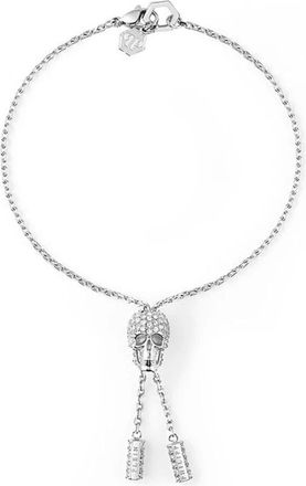 Philipp Plein Schiebe-Sch&auml;del-Armband - - Accessories - Damen - Grau - ONE SIZE
