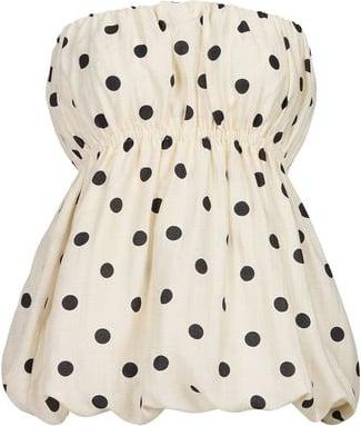 Topshop Top bouffant sans manches &agrave; pois